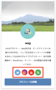 AFFINGER6でプロフィールカードを作成する方法を解説 - wagtechblog